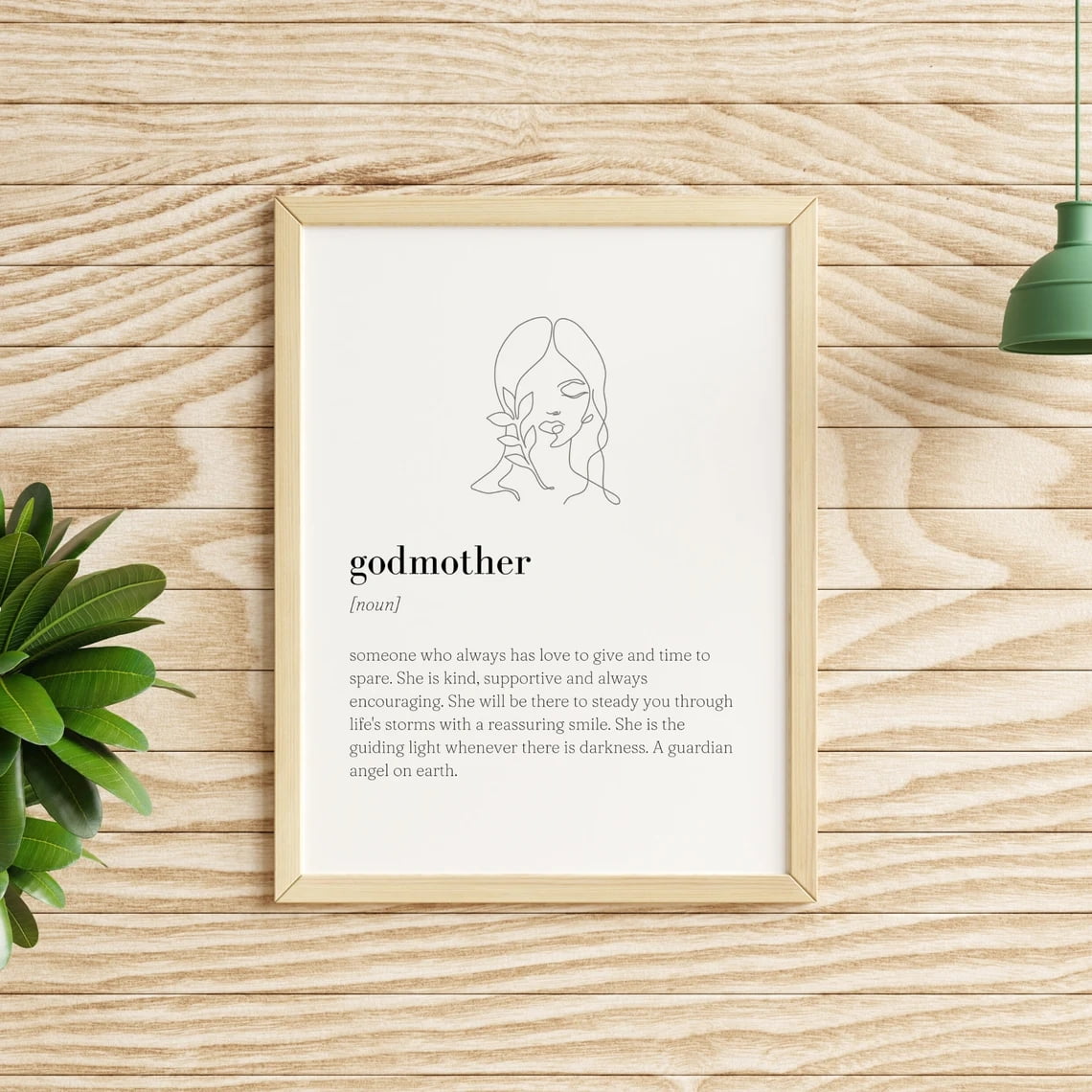 Godmother Definition Print Instant Download Minimalist Print Godmother ...