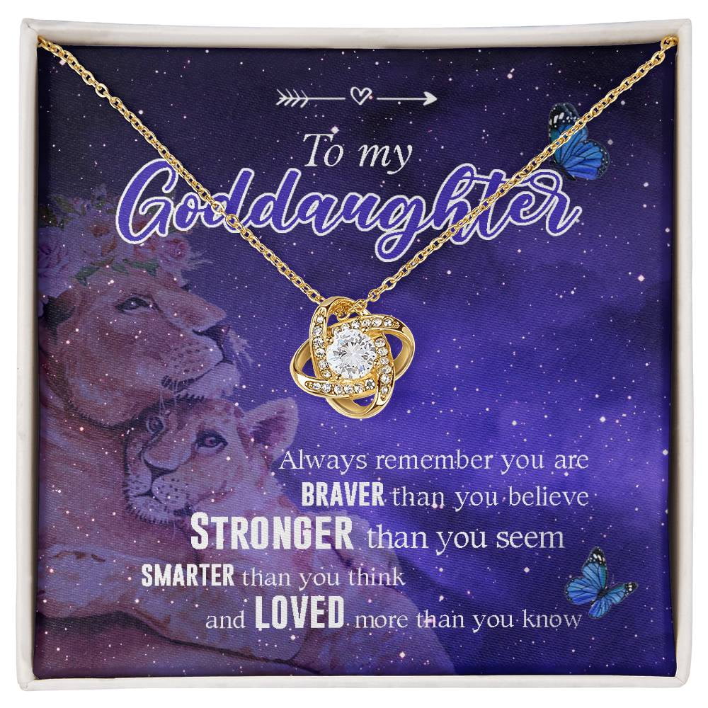 Godmother Goddaughter Necklace Emotional Message Card Beautiful ...