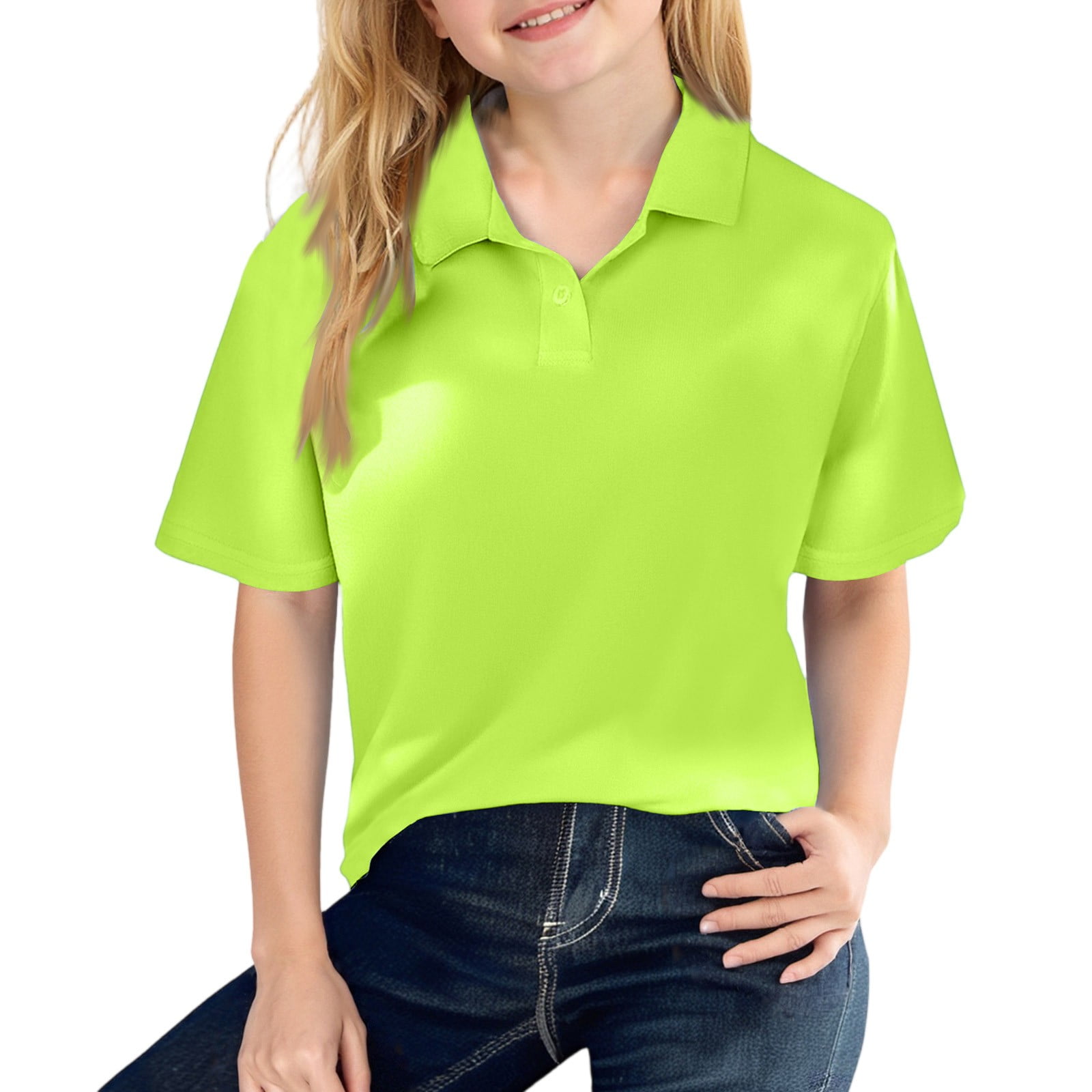 Godokuleh Girls Polo Shirts Quick Dry Soft Short Sleeve Fashion School ...