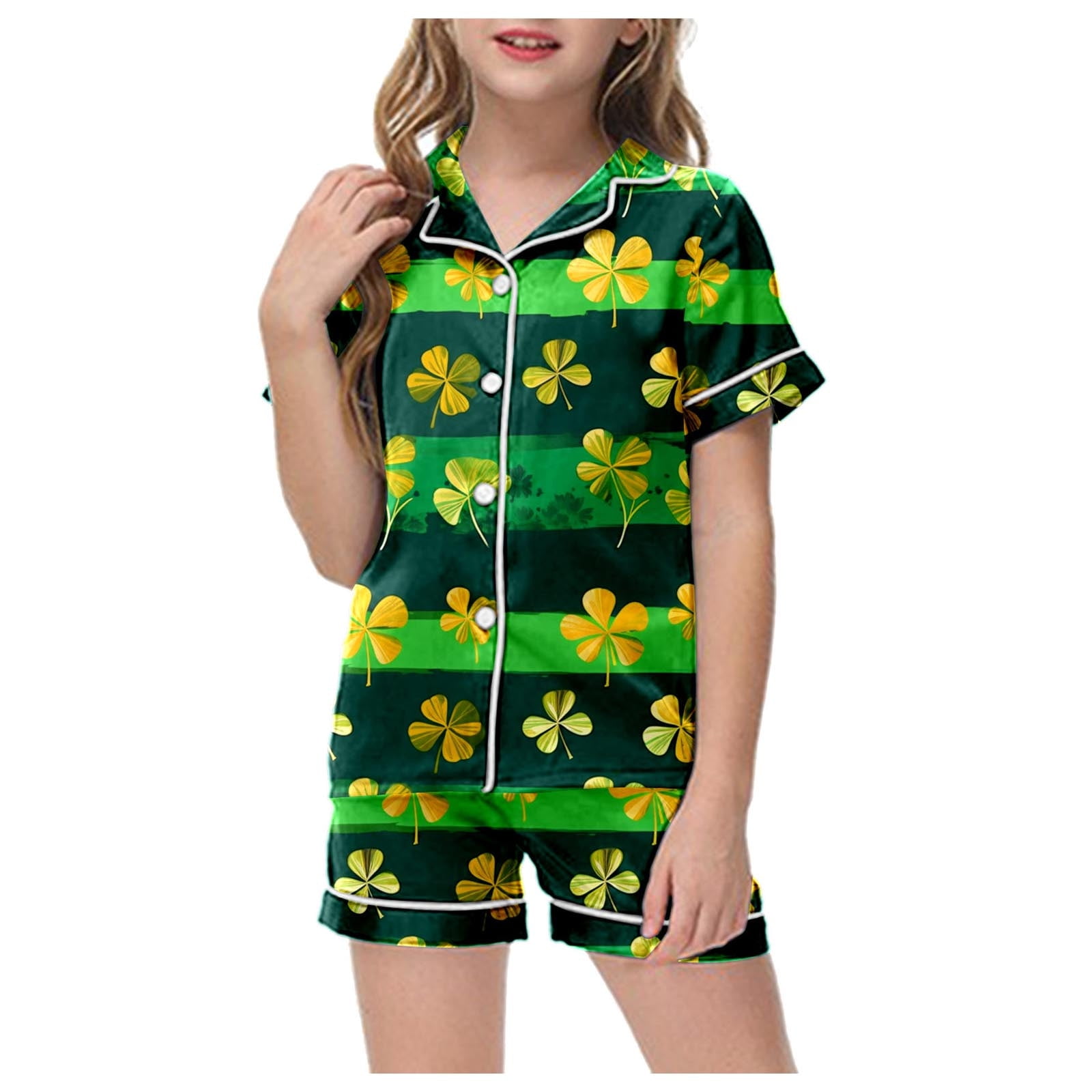 Godom Baby Girls Pajama Summer Short Sleeve Soft PJ 2 Piece PJS Sets ...