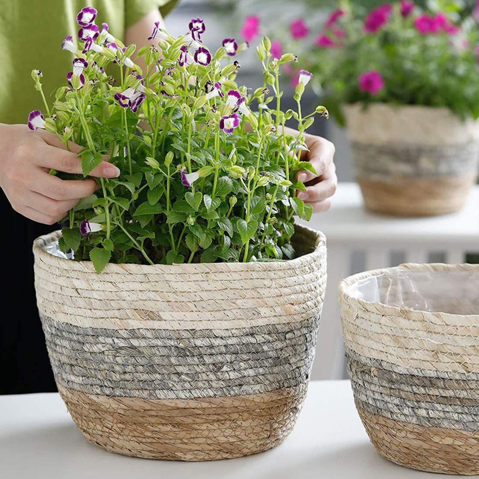 Godom Basket Planters ,Geometry Planter Flower Pot Indoor and Outdoor ...