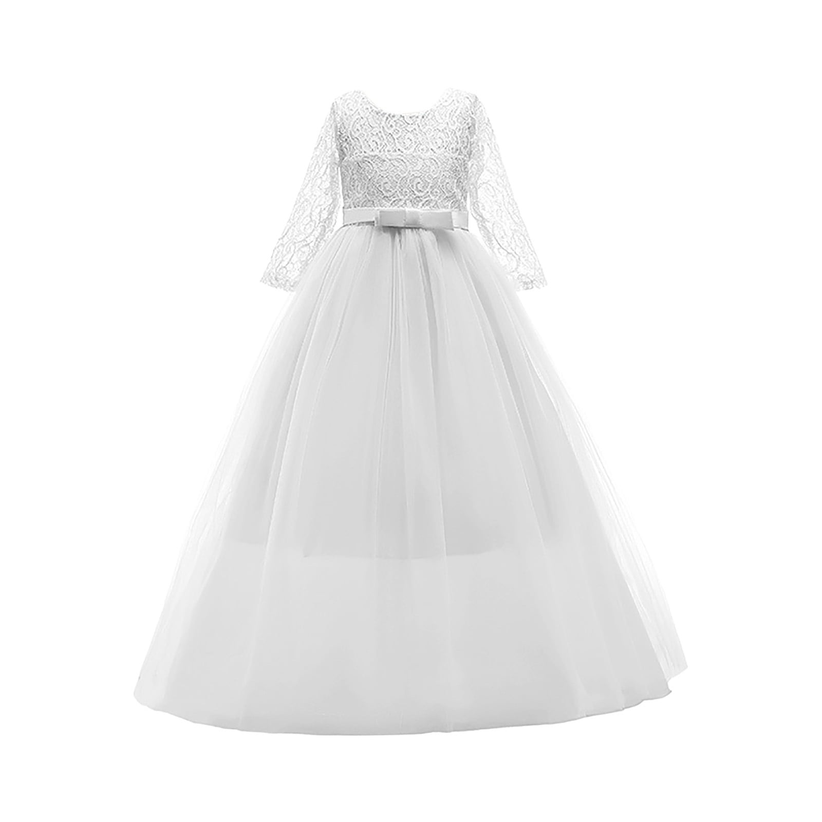 Godom Dress for Girls Floral Square Neck Puff Sleeve A-Line Dresses ...