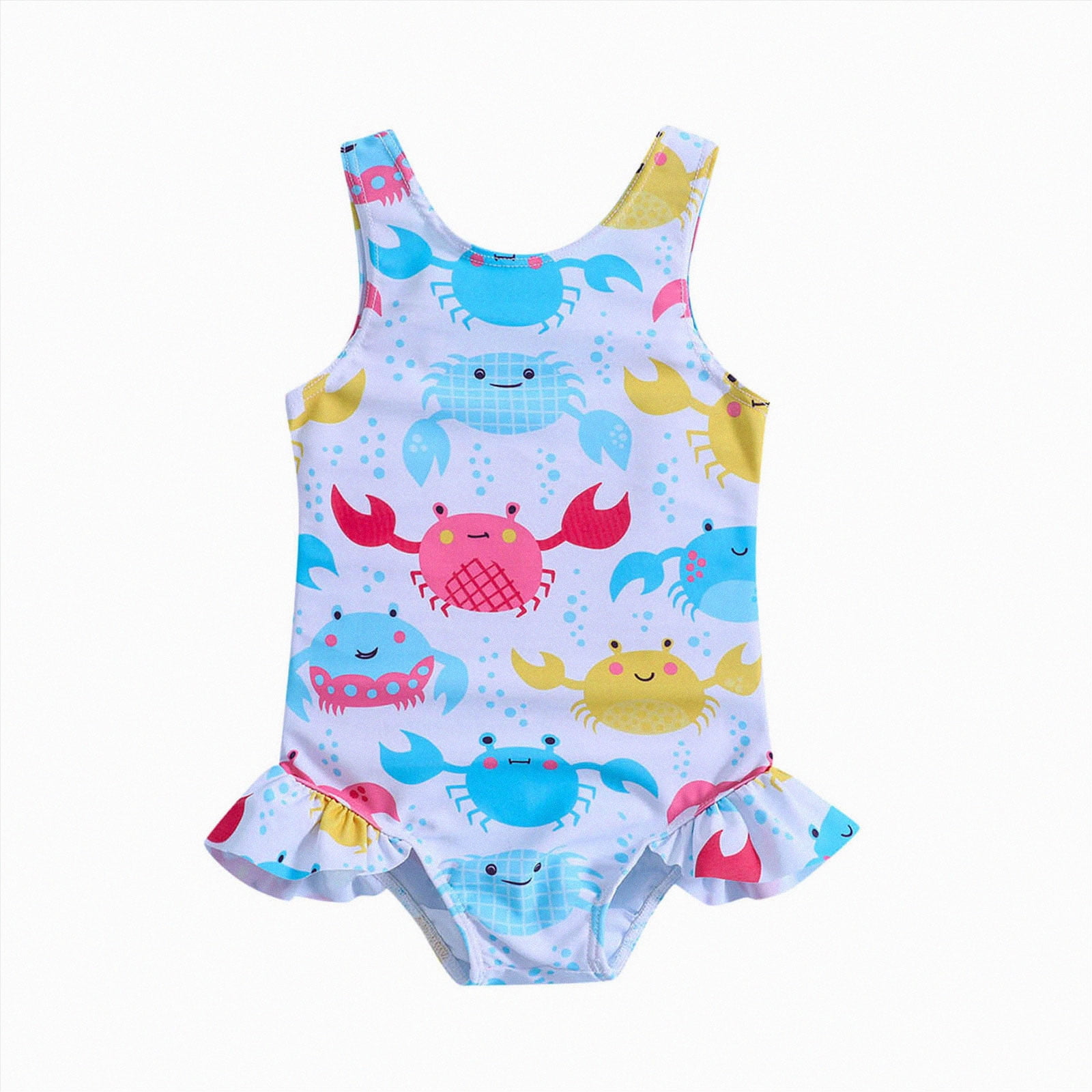 Godom Toddler Girls Bathing Suit Halter Neck One Piece Bathing Suit ...