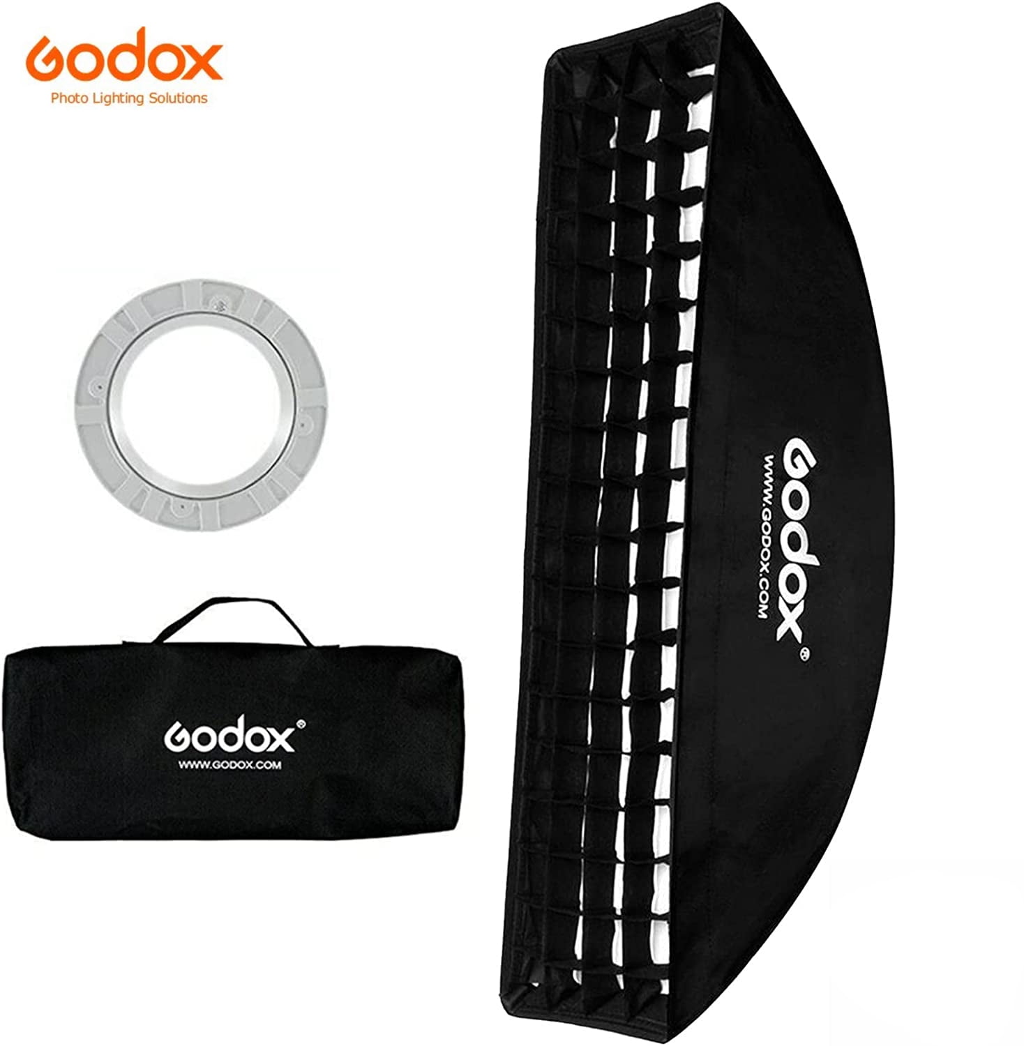 Godox 12"x 47" Strip Softbox Reflector with Grid, Bowens Mount for ...
