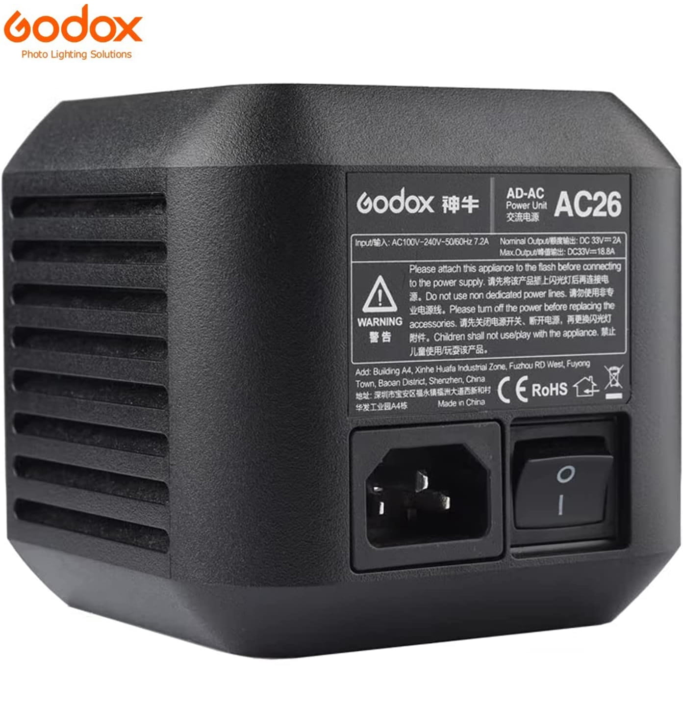Godox AC-26 Adapter for Godox AD600 Pro All-in-One Outdoor Flash Strobe ...