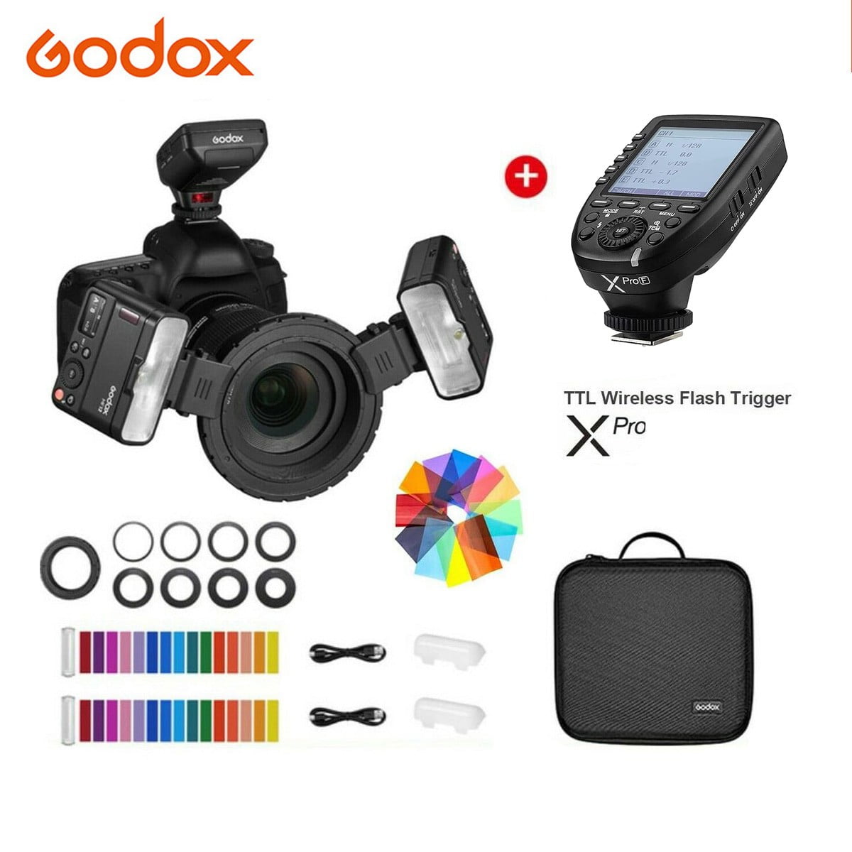 Godox MF12-K2 MF12 Macro Flash Light 2.4GHz Wireless Control built-in X System TTL Flash ...