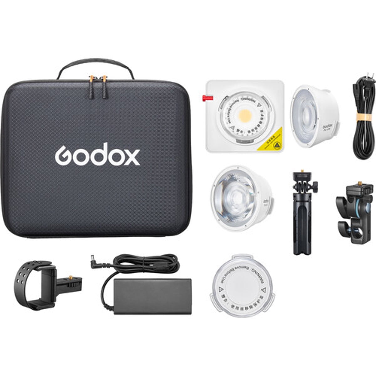 Godox ML100Bi Bi-Color Portable LED Light (15 & 36 Lens & Power Bank ...