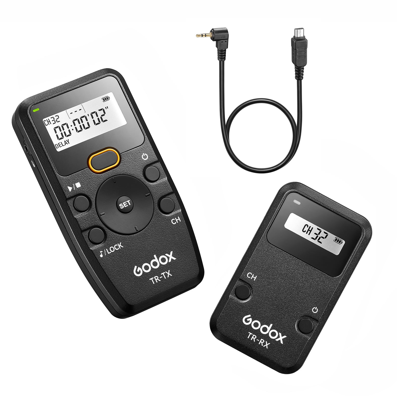 Godox Remote control kit,Channels 100M Distance Shutter ) 6 Wireless Timer Remote 32 Channels ...