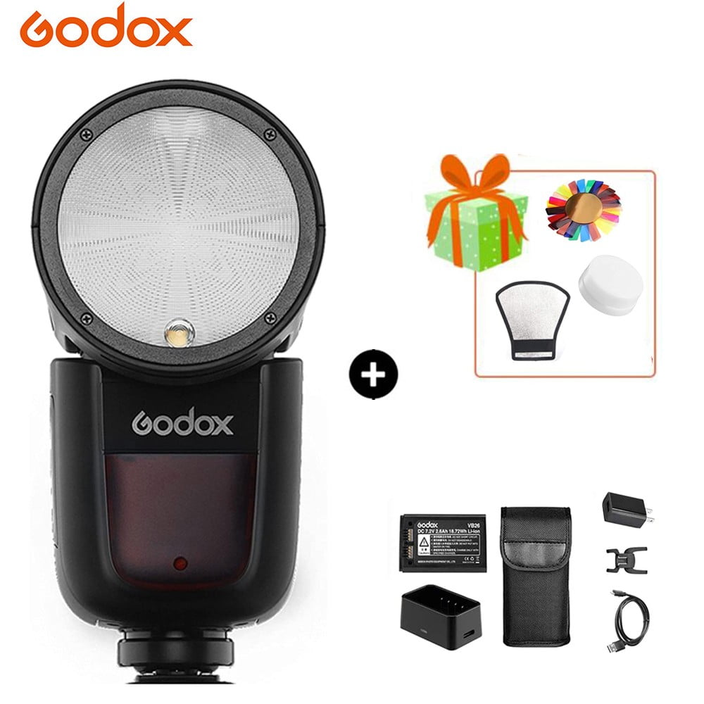 Free Shipping! Godox V1 Flash Speedlight V1N Round Head Camera ...