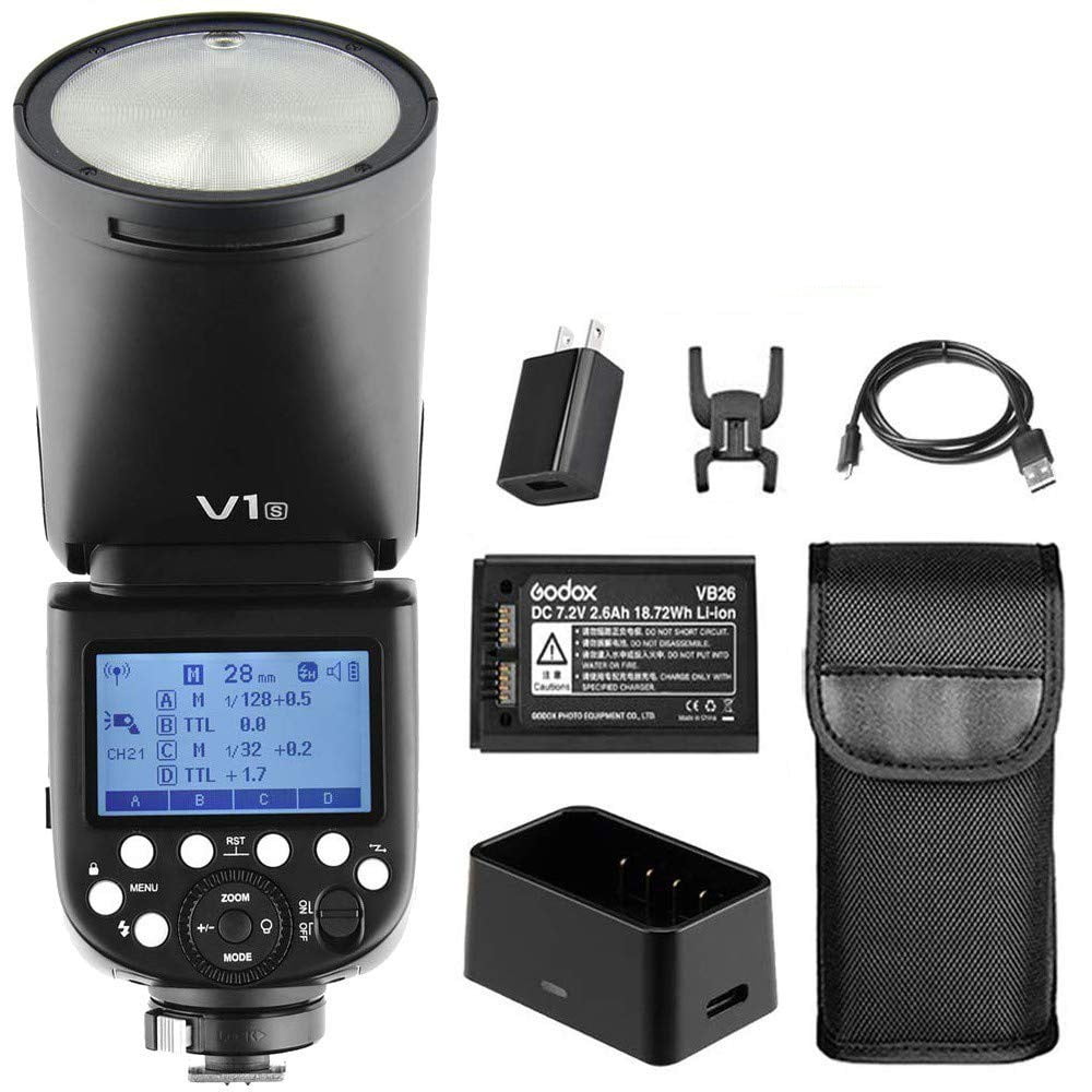 Godox V1-S Camera Flash Godox Flash Speedlite Off Camera Flash Round ...