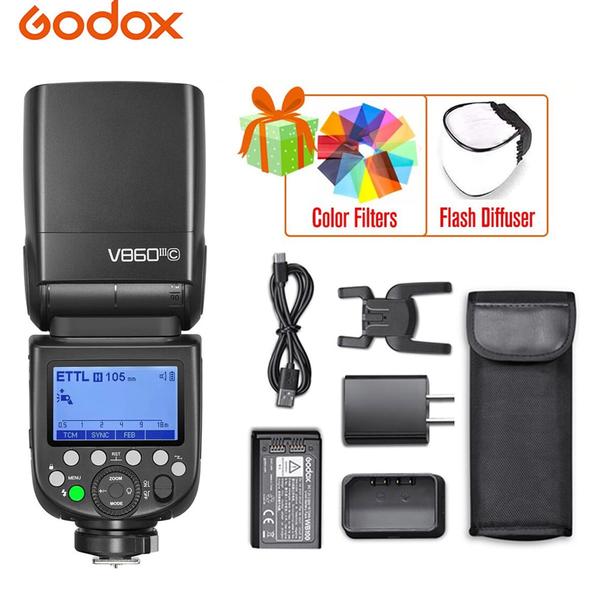 Free Shipping! Godox V860III-C V860IIIC Camera Flash forCanon Camera ...
