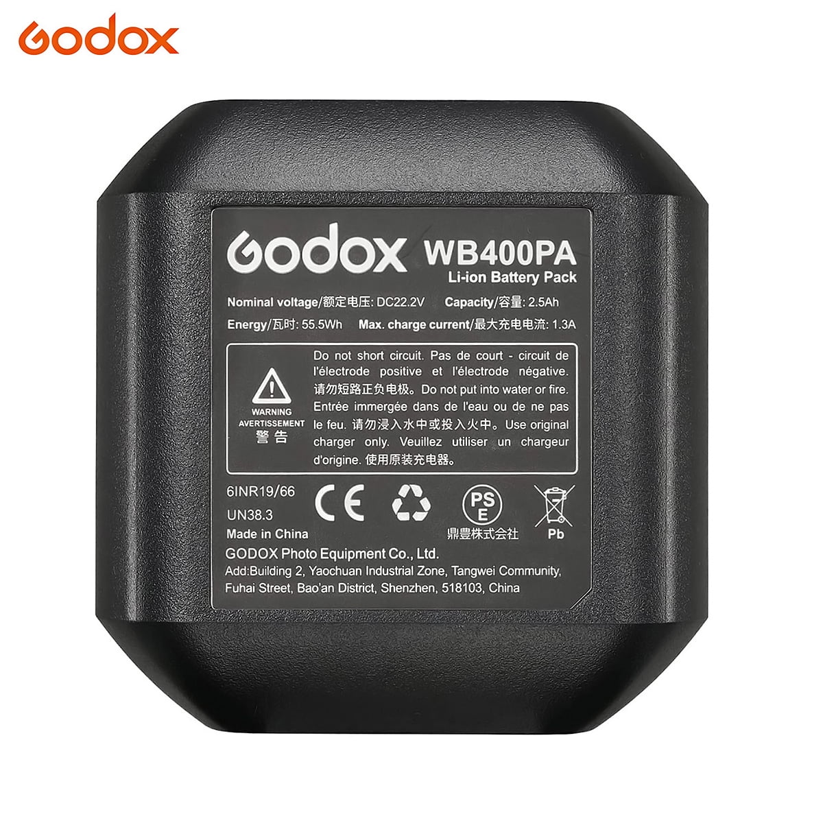 Godox WB400P Battery Replacement 2600mAh 21.6V Li-ion Battery Pack for ...