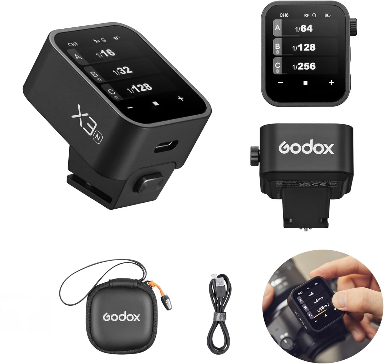 Godox X3-N Touchscreen TTL Wireless Flash Trigger for Nikon, 2.4GHz ...