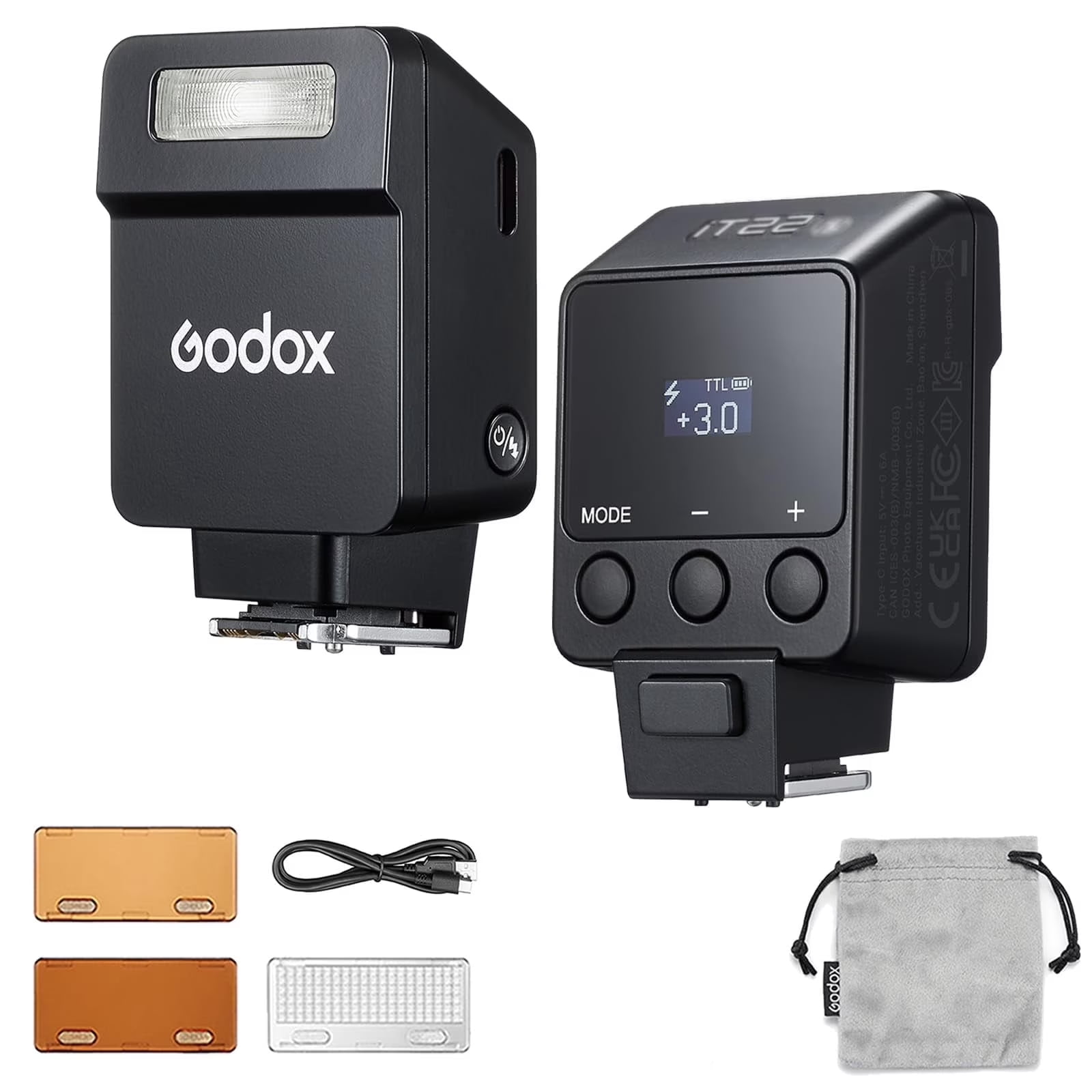 Godox iT22-C Mini TTL Flash for Canon Cameras, with Intuitive LCD ...