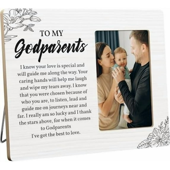 Godparents Appreciation Gifts from Godchild, Baptism Picture Frame, 4x6 ...