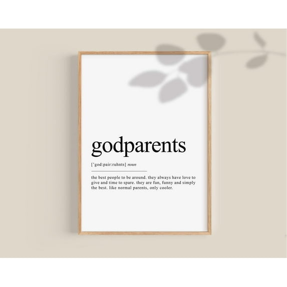 Godparents Proposal Wall Art, Unframed Paper Print Size 8x12 - Walmart.com