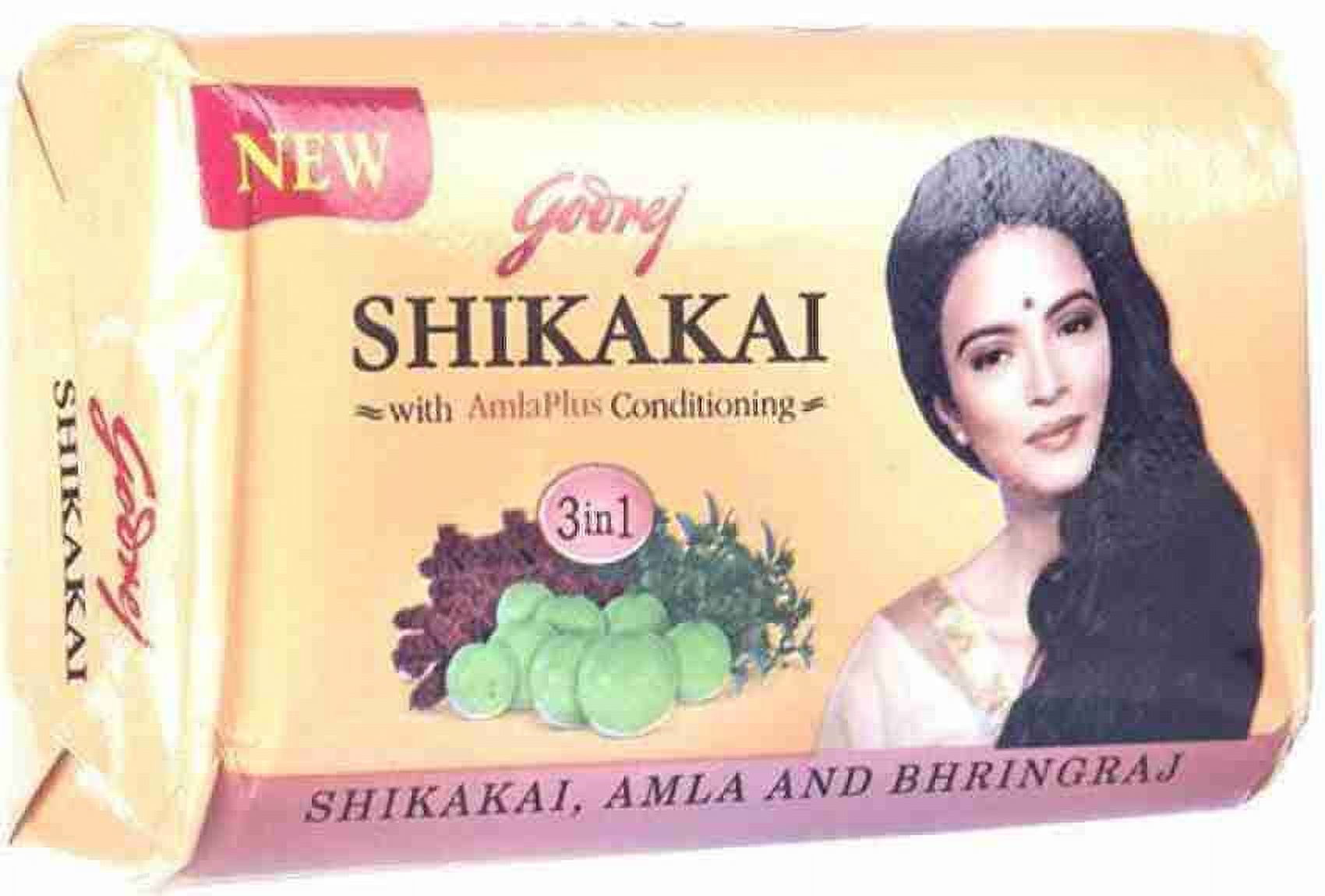 Godrej Shikakai Soap with AmlaPlus Conditioning (for hair) 75 gm bar Pack of 4 - Walmart.com