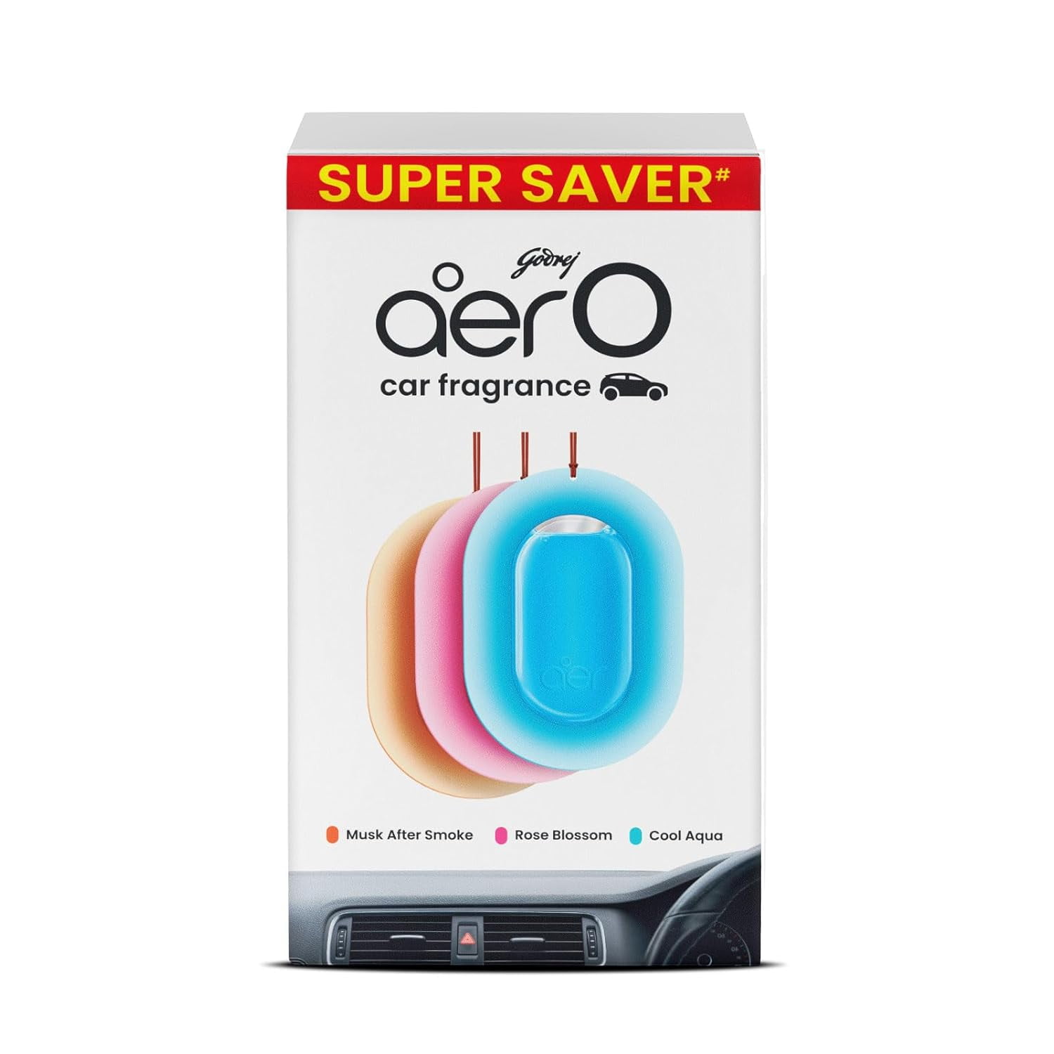 Godrej aer O – Hanging Car Air Freshener – Assorted Pack of 3 (22.5g ...