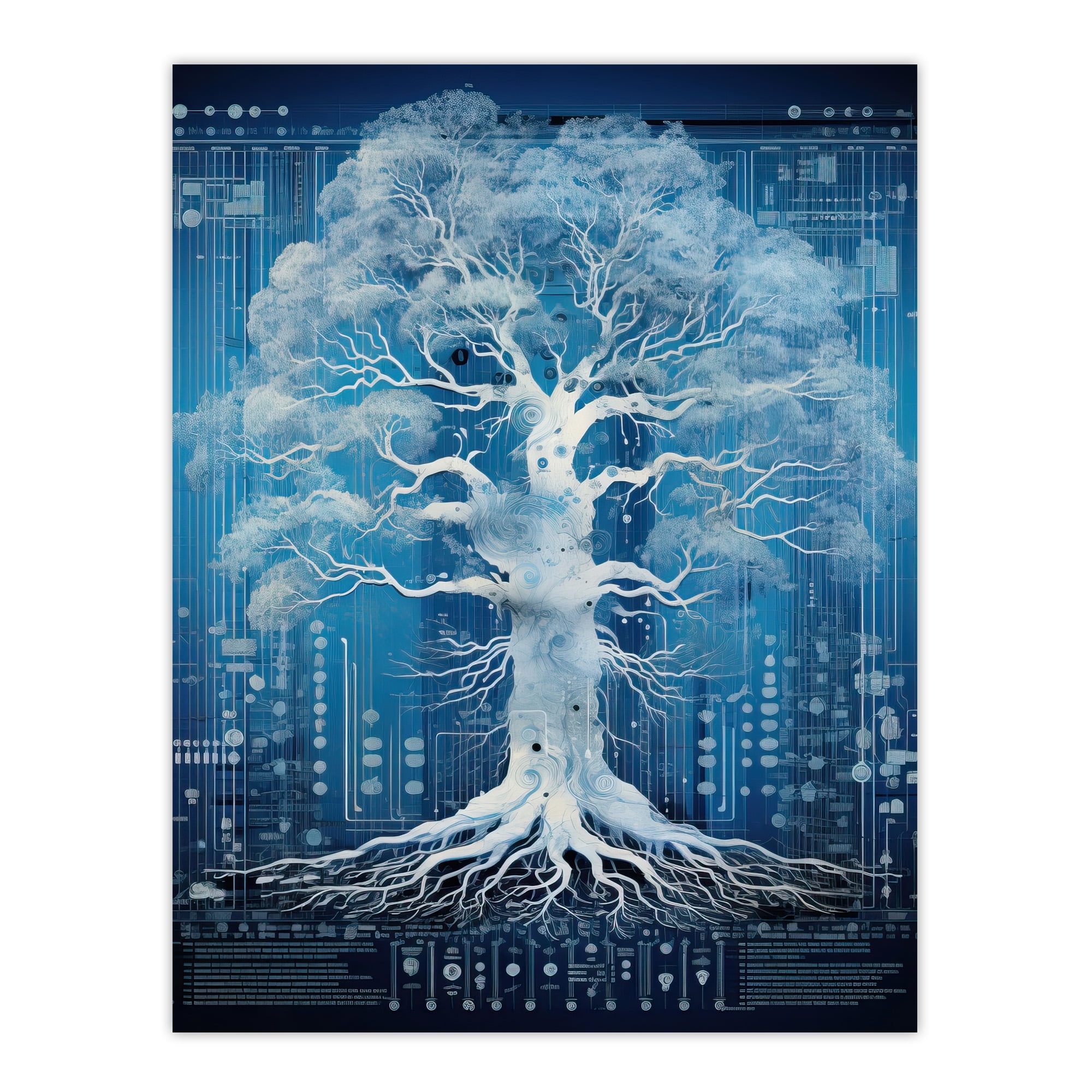 Gods Tree Blueprint Robot Hybrid Secret Military Schematic Futuristic ...