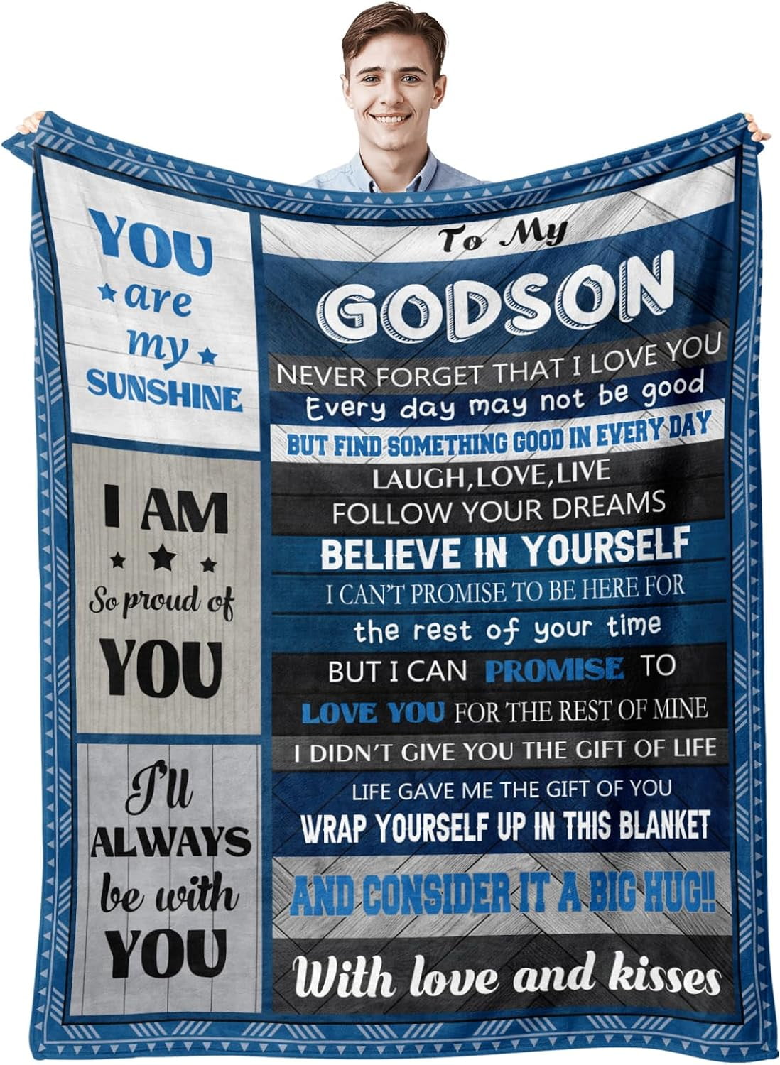 Godson Gifts from Godmother Godfather Godparents, God Son Gifts Blanket ...