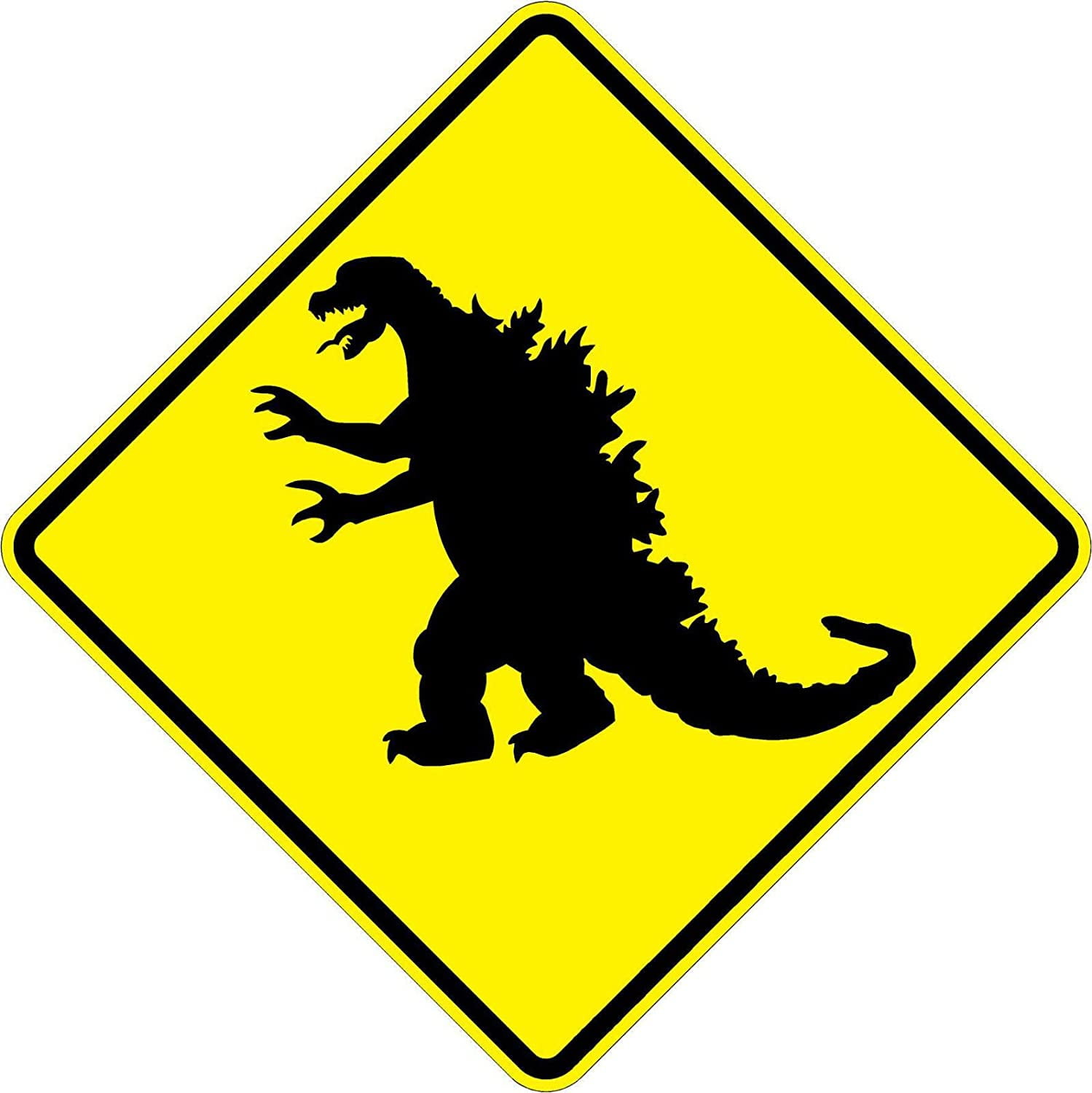 Godzilla - 18 x 18 Warning Signs. 3M High Intensity Prismatic ...