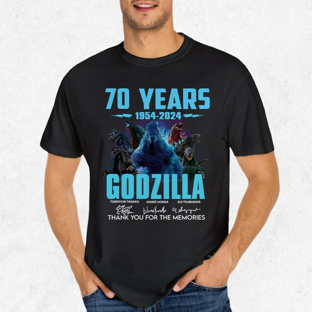 Godzilla 70 Years Anniversary T-Shirt - 1954-2024 Collector's Edition ...