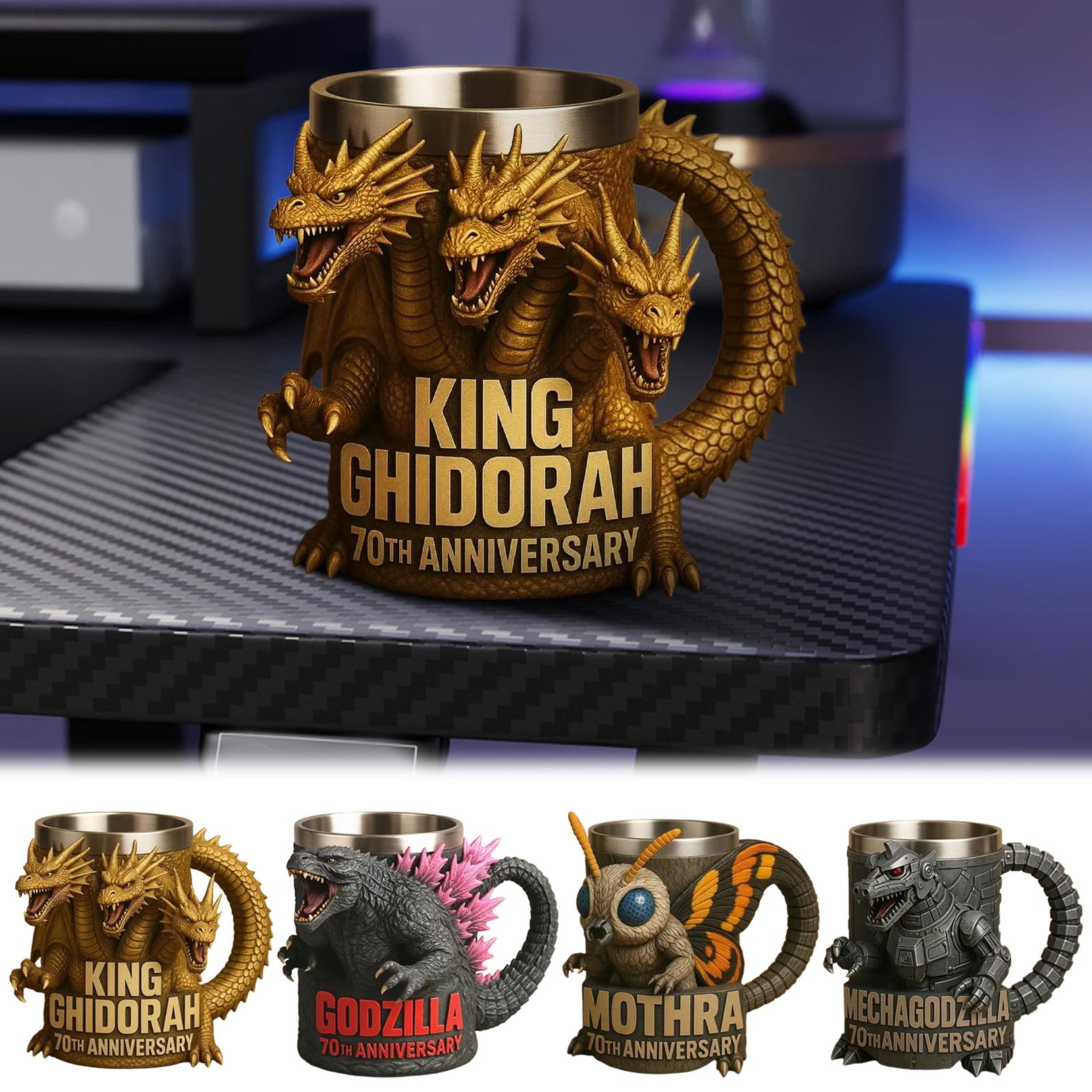 Godzilla 7oth Anniversary 3D Mug Coffee Mug Best Gifts - Walmart.com