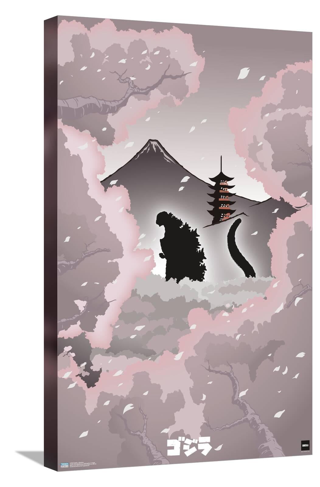 Godzilla - Backdrop Canvas Wall Poster, 14.725" x 22.375" - Walmart.com