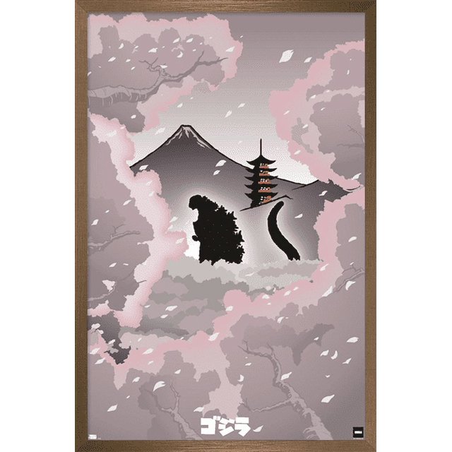 Godzilla - Backdrop Wall Poster, 22.375" x 34", Framed - Walmart.com