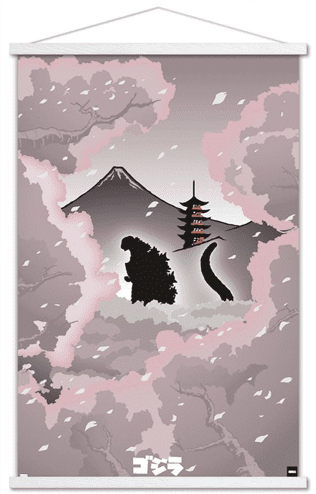 Godzilla - Backdrop Wall Poster with Wooden Magnetic Frame, 22.375" x ...