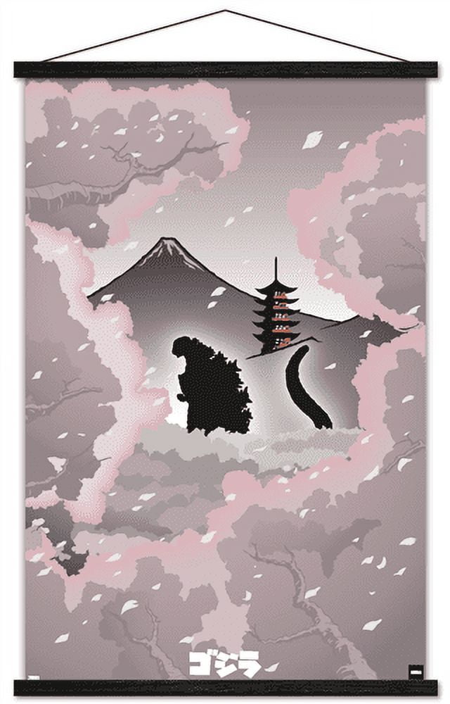 Godzilla - Backdrop Wall Poster with Wooden Magnetic Frame, 22.375" x ...