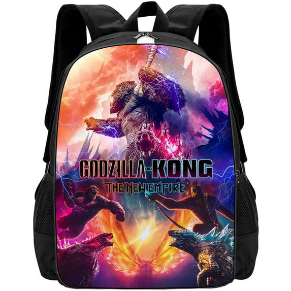 Godzilla Backpack Cartoon Character Creative Print Bookpack Lightweight ...