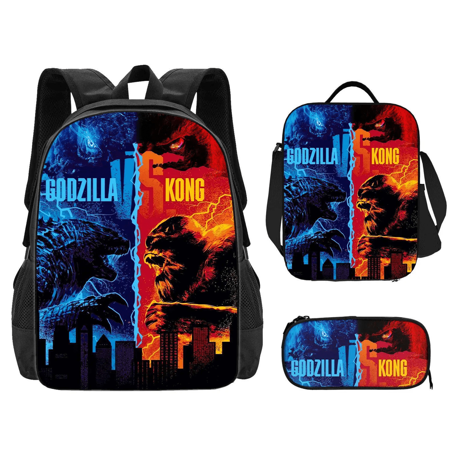 Godzilla Backpack Character Creative Print Bookpack Unisex Fashion Bag ...