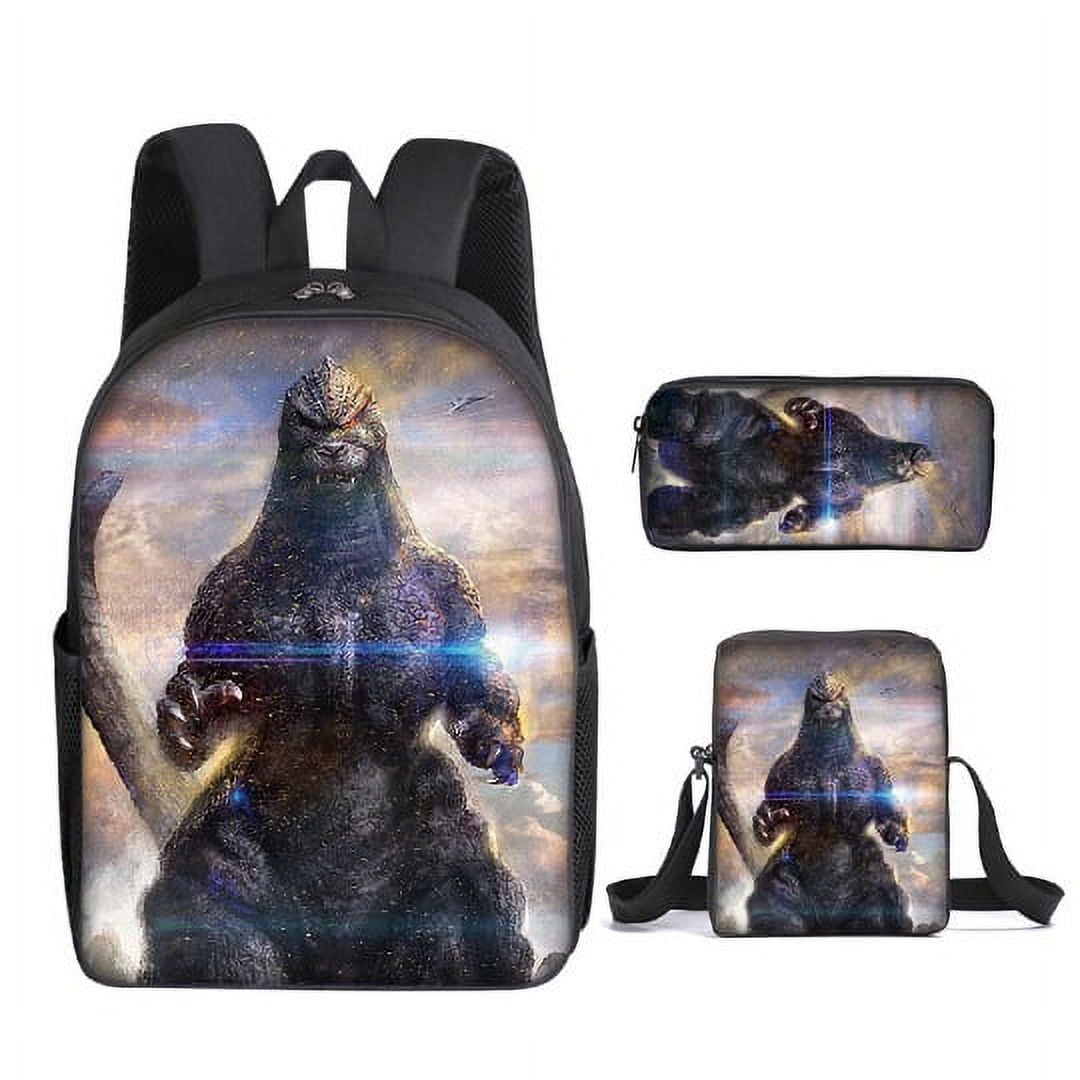 Godzilla Backpack, Student Schoolbag, Cartoon Schoolbag, 3D Printing ...