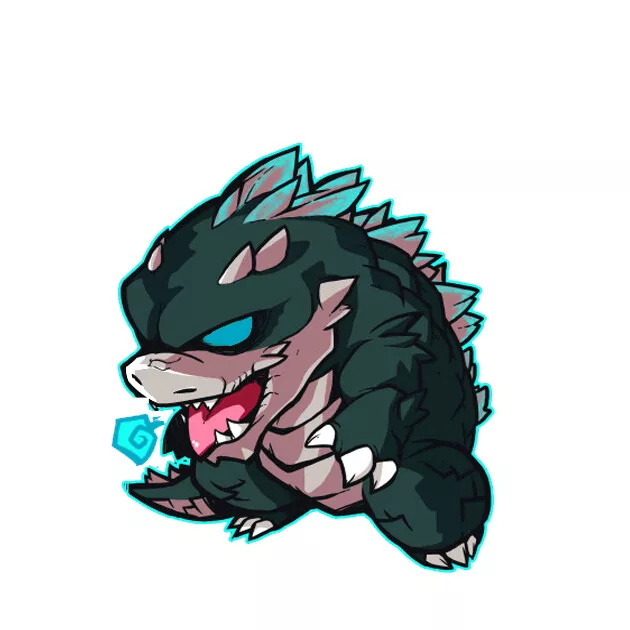 Godzilla Blue Flame Chibi Stickers Phone Decal Water Bottle Stickers ...
