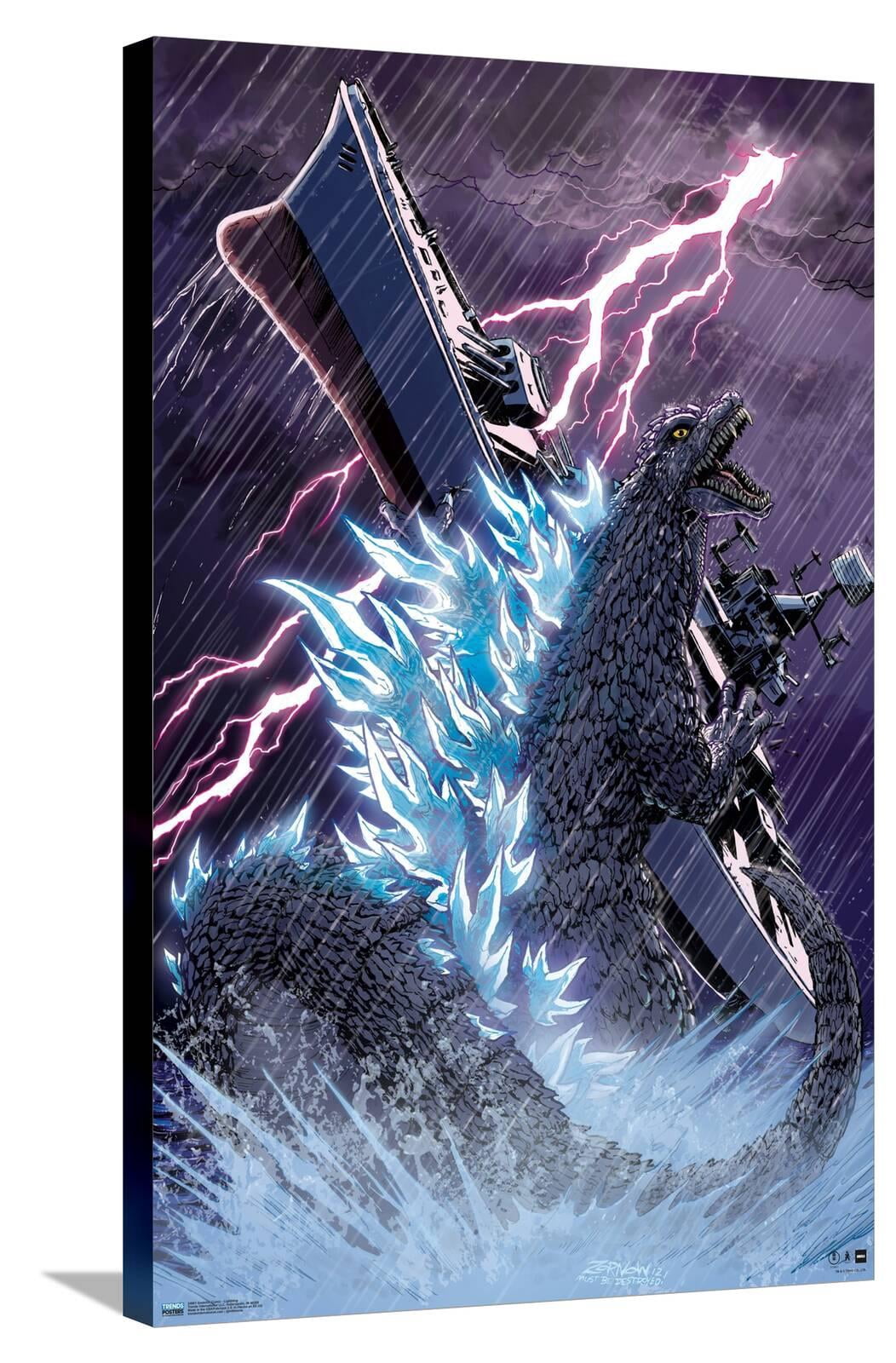 Godzilla: Comic - Lightning Canvas Wall Poster, 22.375" x 34" - Walmart.com