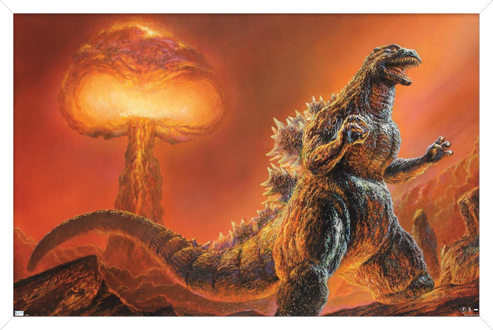 Godzilla: Comic - Nuclear Wall Poster, 14.725" x 22.375" Framed ...