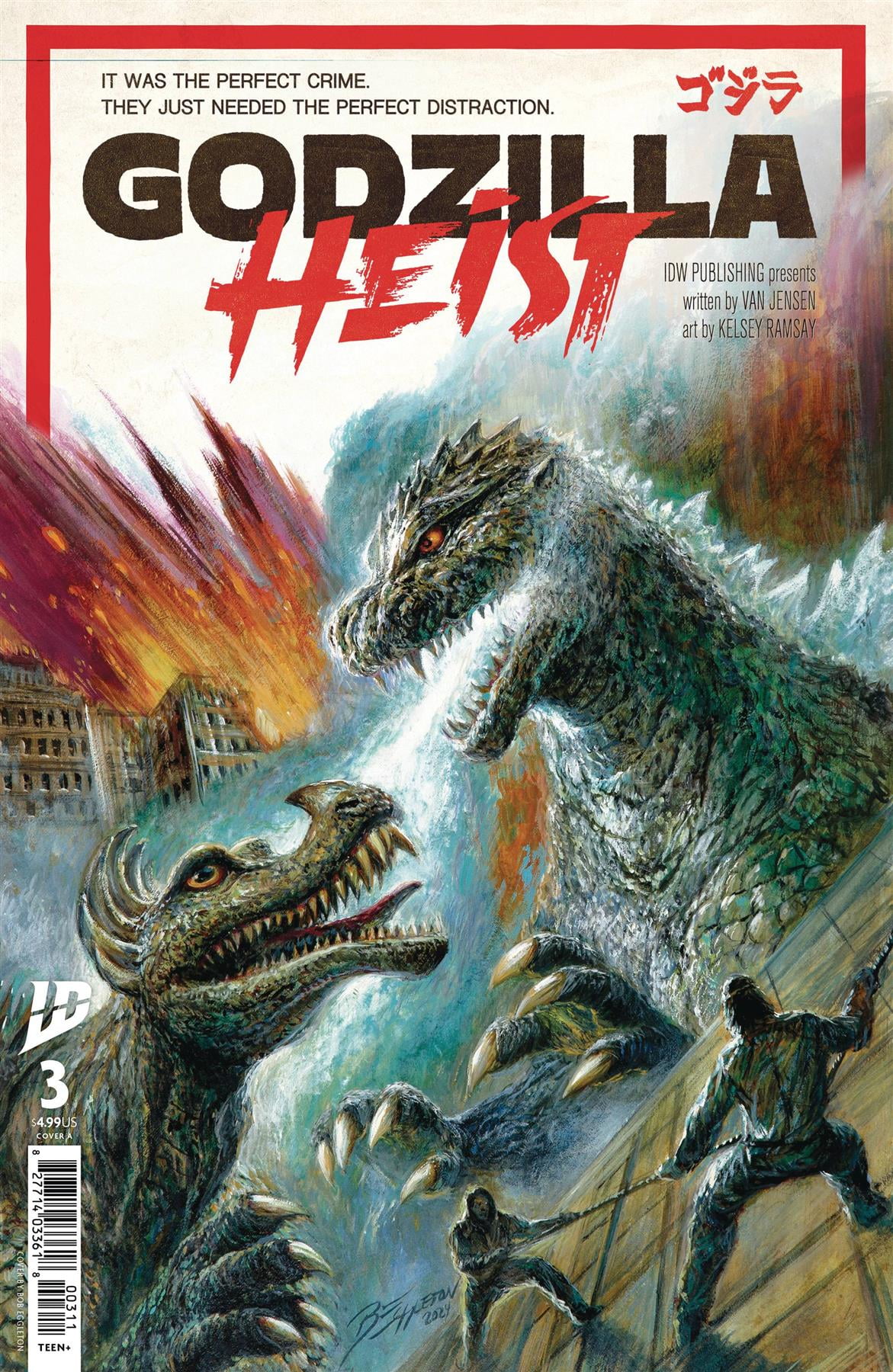 Godzilla Heist #3 Cvr A Eggleton Cvr A Eggleton Idw-prh Comic Book 2025 ...