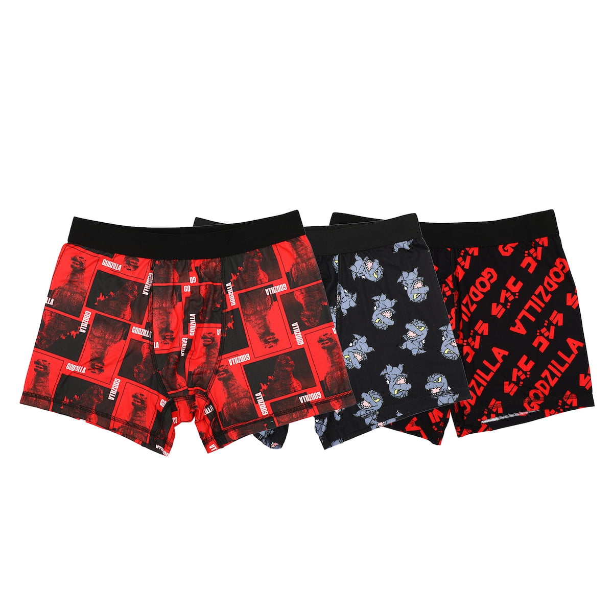 Bioworld Godzilla Monster Boxer Briefs Underwear, Black and Red ...
