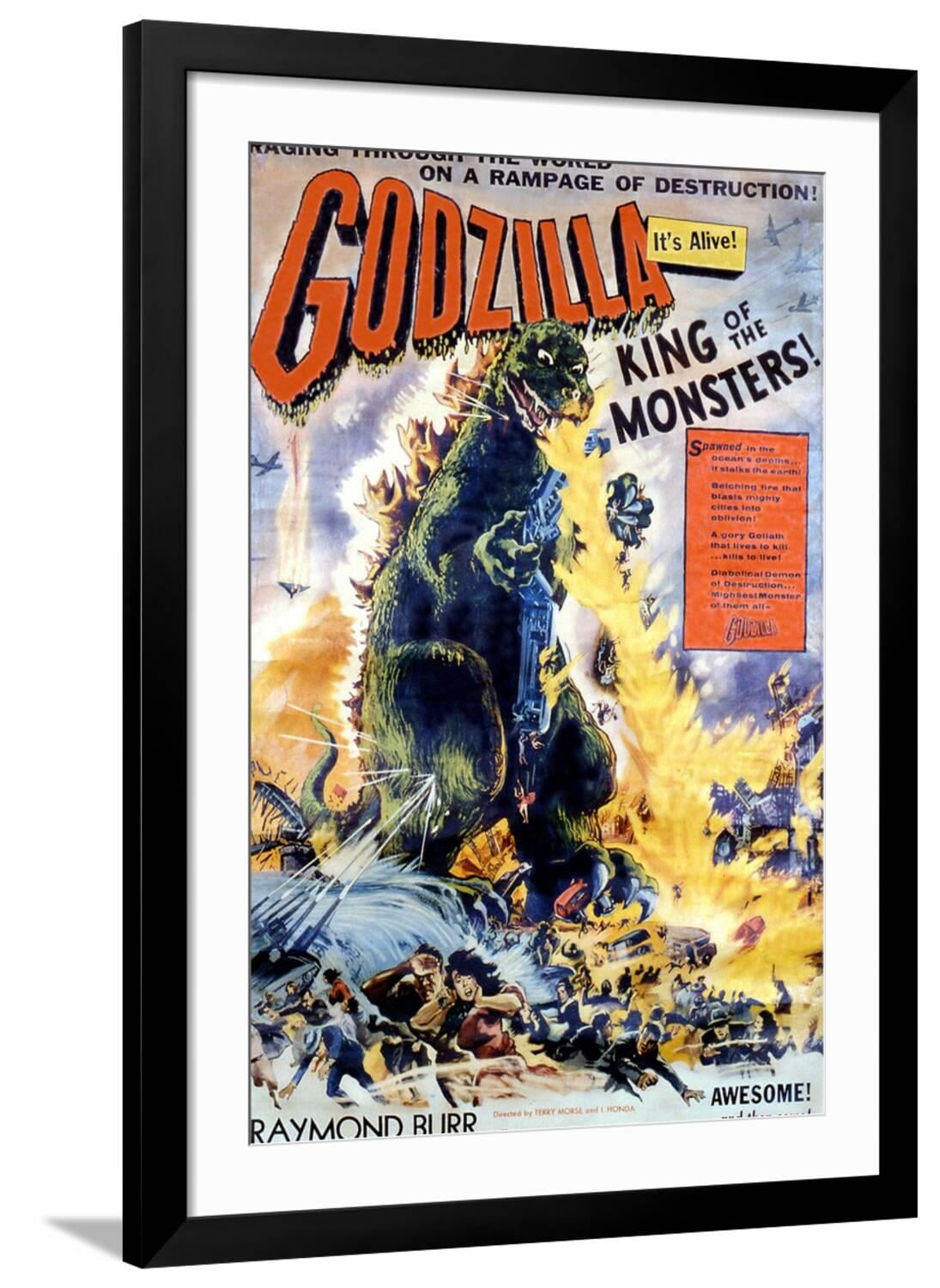 Art.com Godzilla, King of the Monsters!, 1956 Art Print, Black Frame ...