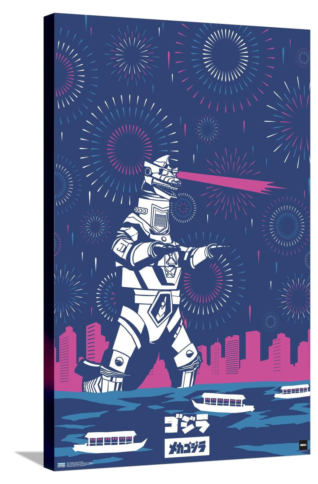 Godzilla - Mecha Godzilla Canvas Wall Poster, 22.375" x 34" - Walmart.com