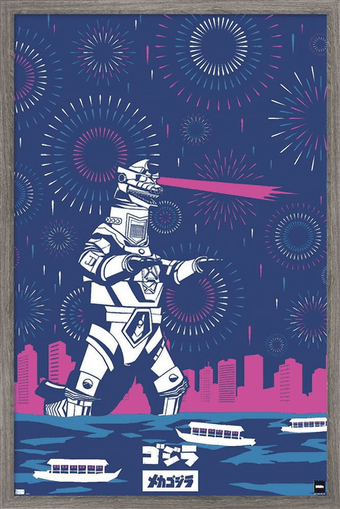 Godzilla - Mecha Godzilla Wall Poster, 22.375" x 34", Framed - Walmart.com