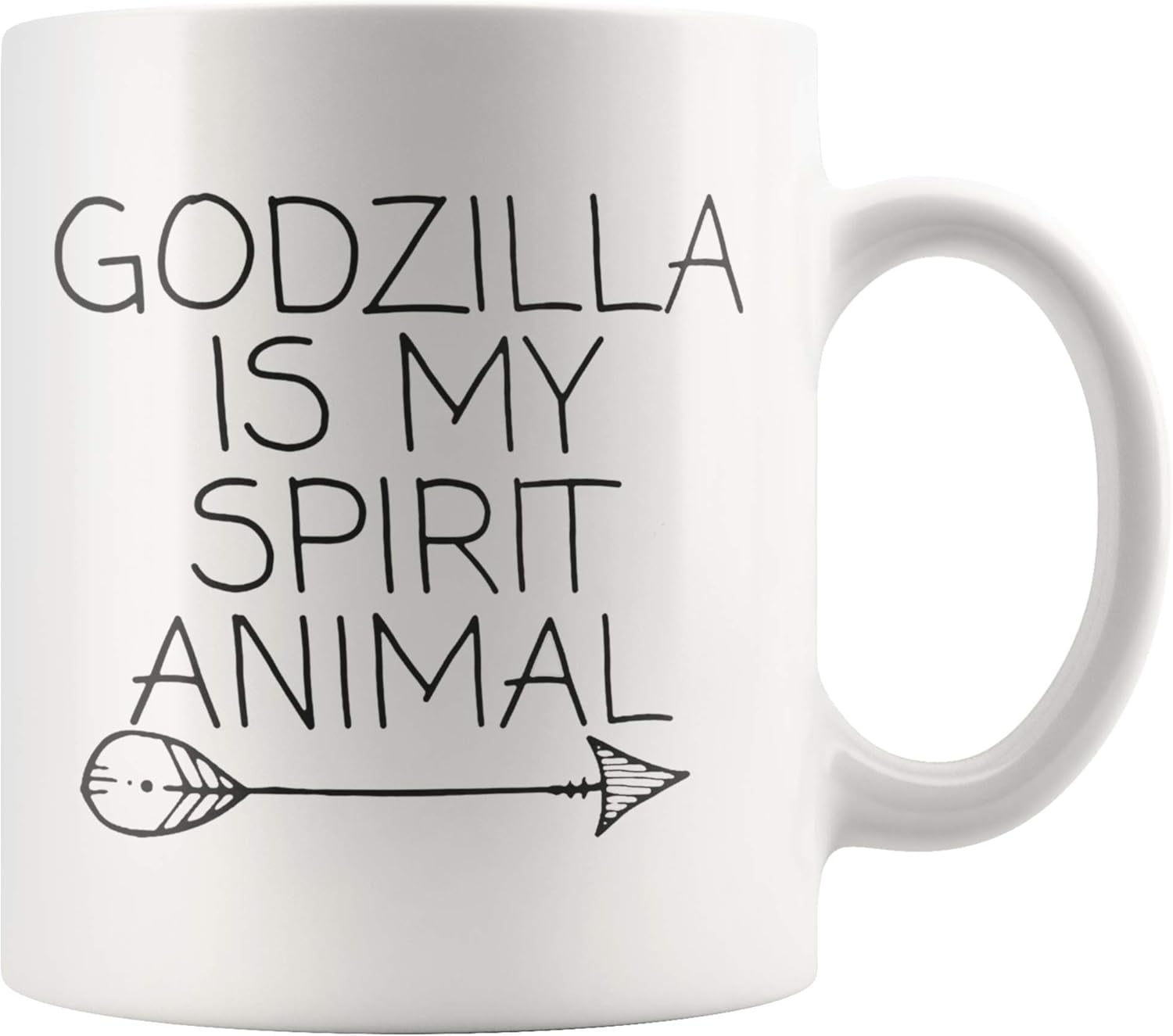 Godzilla Mug/My Spirit Animal Is Godzilla Coffee Mug/Godzilla Ceramic ...