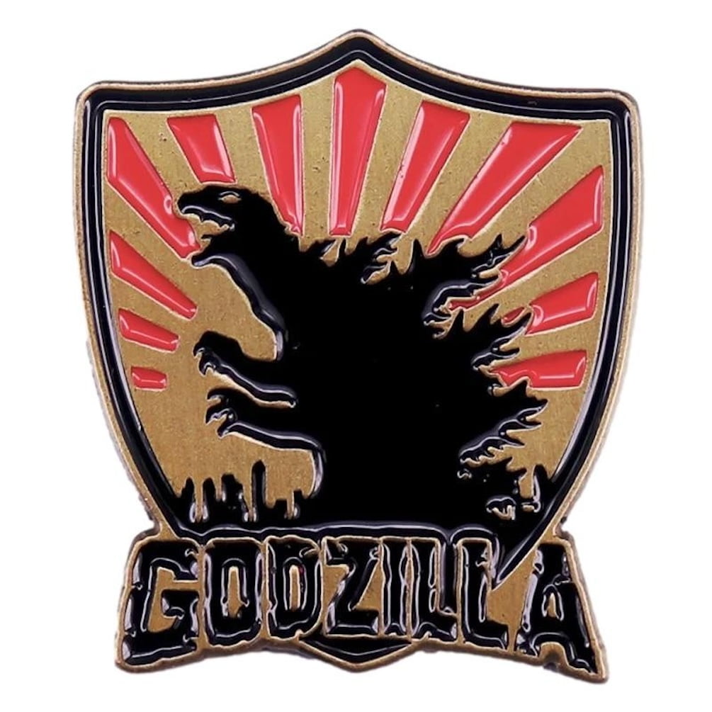 Godzilla Name 1.25 Inch Tall Enamel Metal Pin - Walmart.com