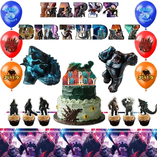 Godzilla Party Decorations, 41 Pcs Godzilla Party Balloons Backdrop ...