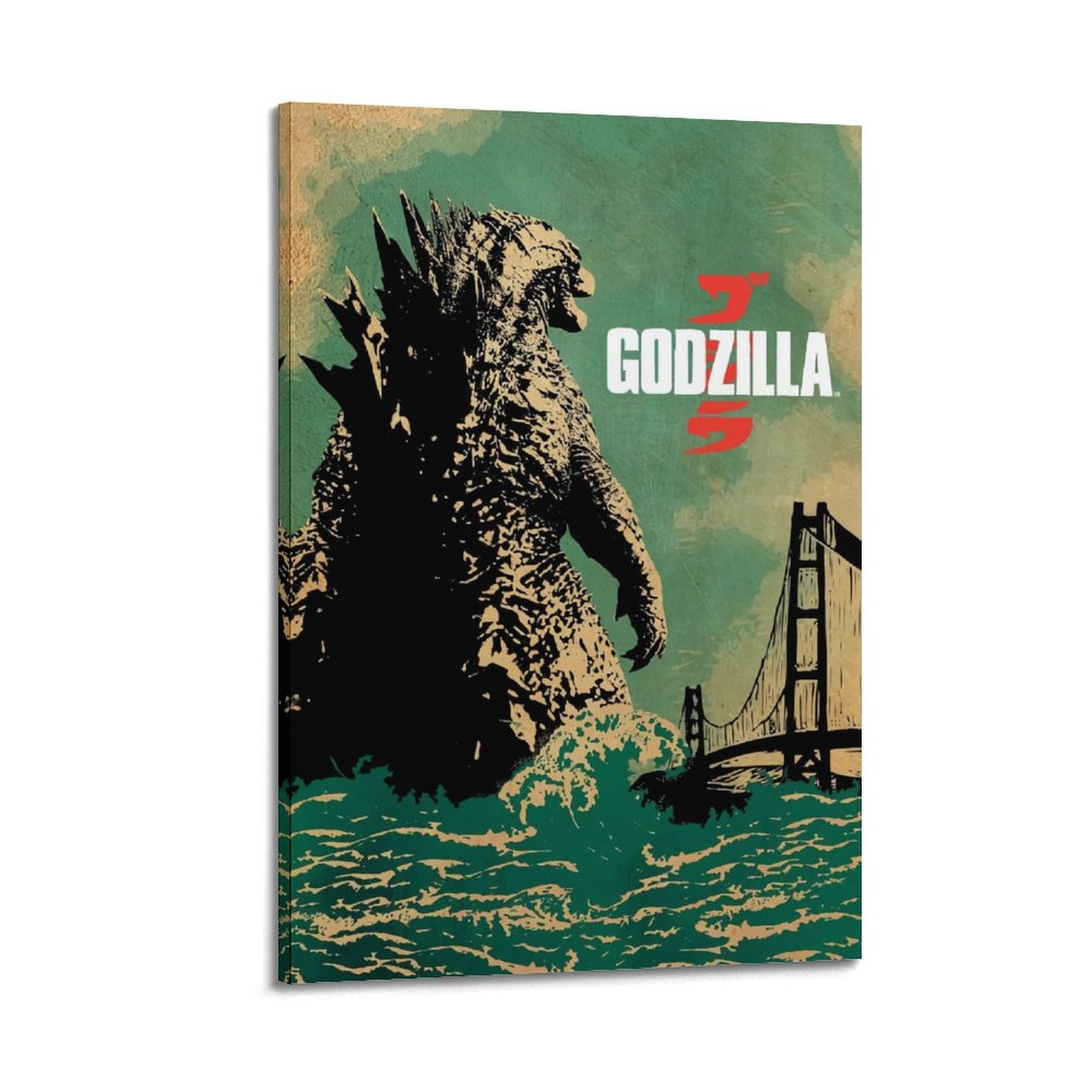 Godzilla Poster Wall Art Canvas Aesthetic Music And Movies Decorative ...