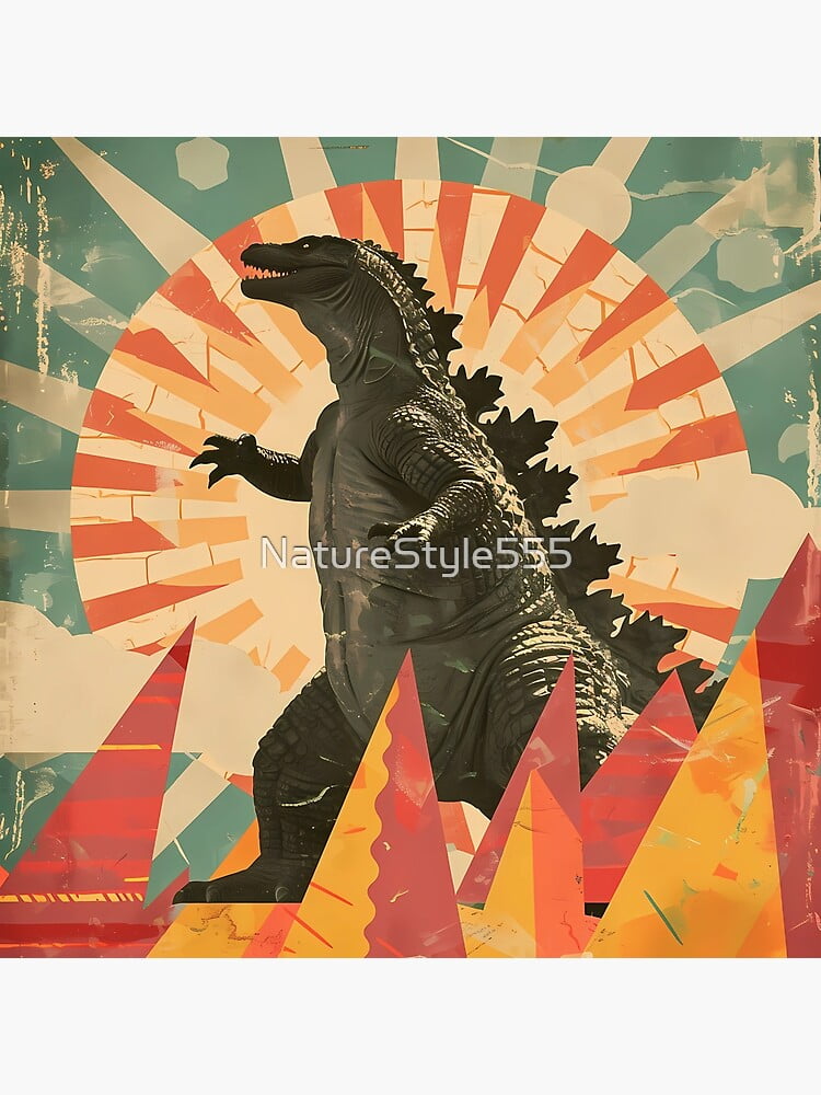 Godzilla Retro Pop Poster Framed-unframed - Walmart.com