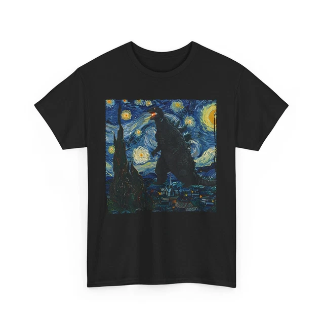 Godzilla STARRY NIGHT Shirt | Van Gogh’s Starry Night Aesthetic Fashion ...