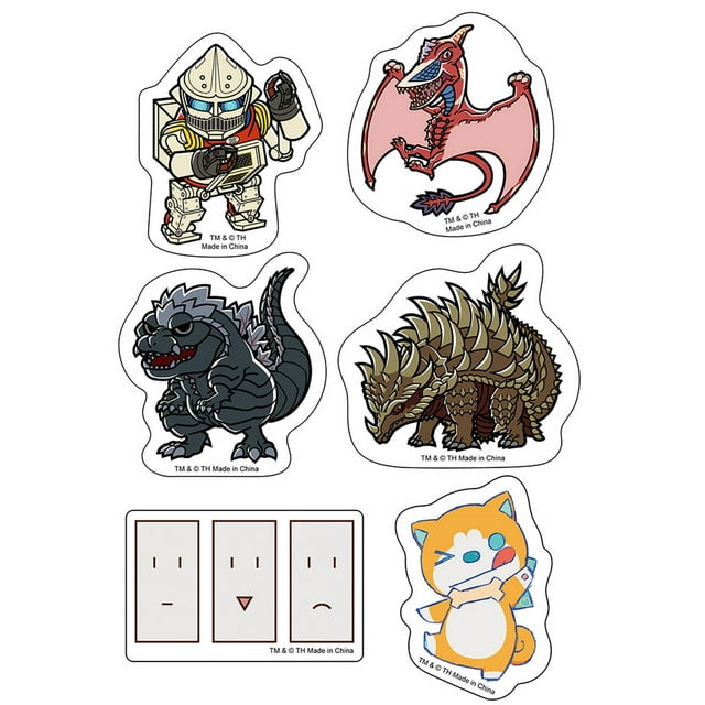 Godzilla Single Point - SD Character#2 Die-Cut Sticker Set - Walmart.com