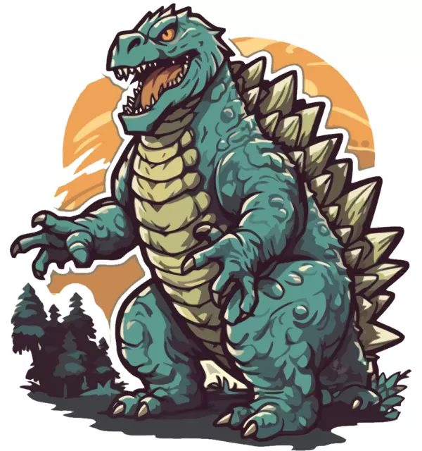 Godzilla Sticker Phone Decal Water Bottle Stickers Car Decals, Laptop ...